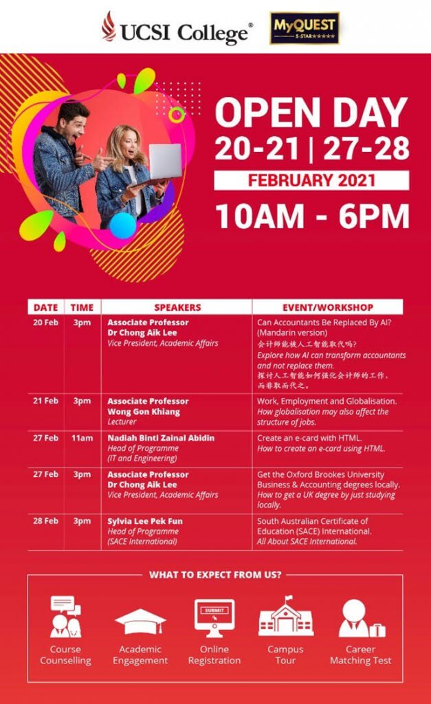 Open Day 20-21 and 27-28 UCSI College | #site_titleOpen Day 20-21 and ...